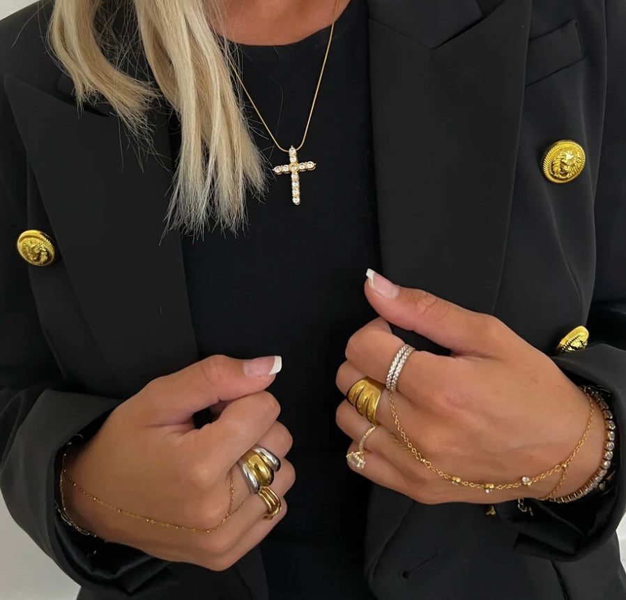 XL diamond cross necklace – Embellish Boutique Owensboro